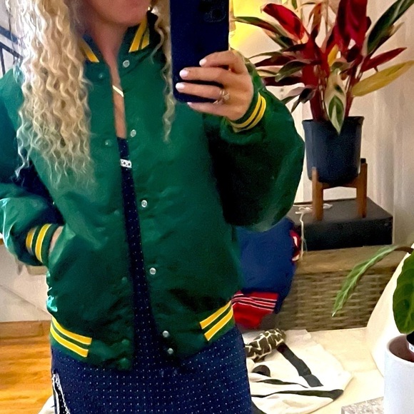 MLB | Jackets & Coats | Mlb Vintage Satin Varsity Jacket Retro 9s 80s ...